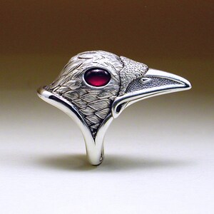 White Spirit Raven Ring - Etsy