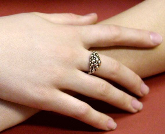 Sterling Silver Raindrop Ring Silver Bubble Ring Sea Foam - Etsy