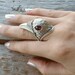White Spirit Raven Ring - Etsy