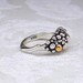 Gold Dot Silver Shot Ring Solid Sterling Silver 925 With - Etsy