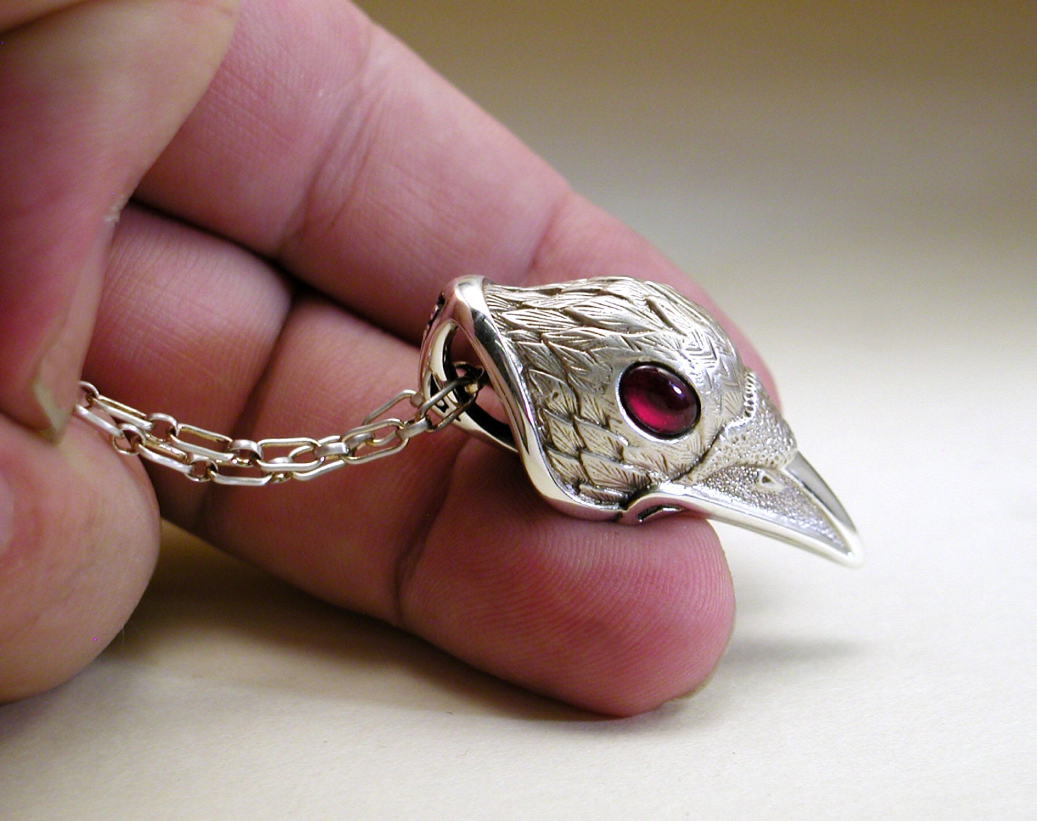 White Spirit Raven Set Ring & Pendant Together | Etsy