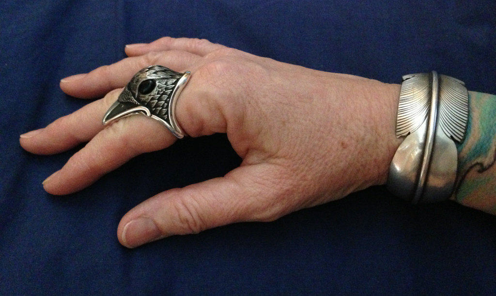 Raven Ring and Pendant SET in Sterling Silver With Genuine | Etsy