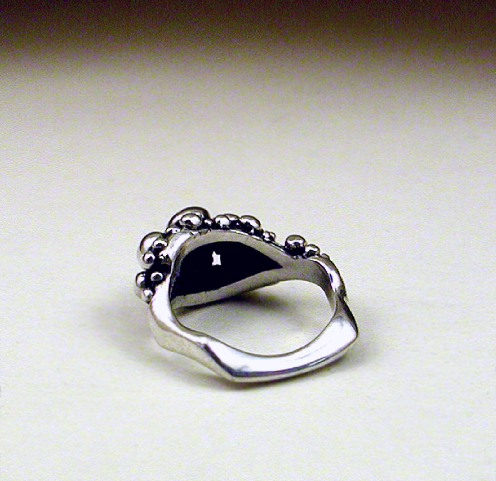 Sterling Silver Raindrop Ring Silver Bubble Ring Sea Foam - Etsy