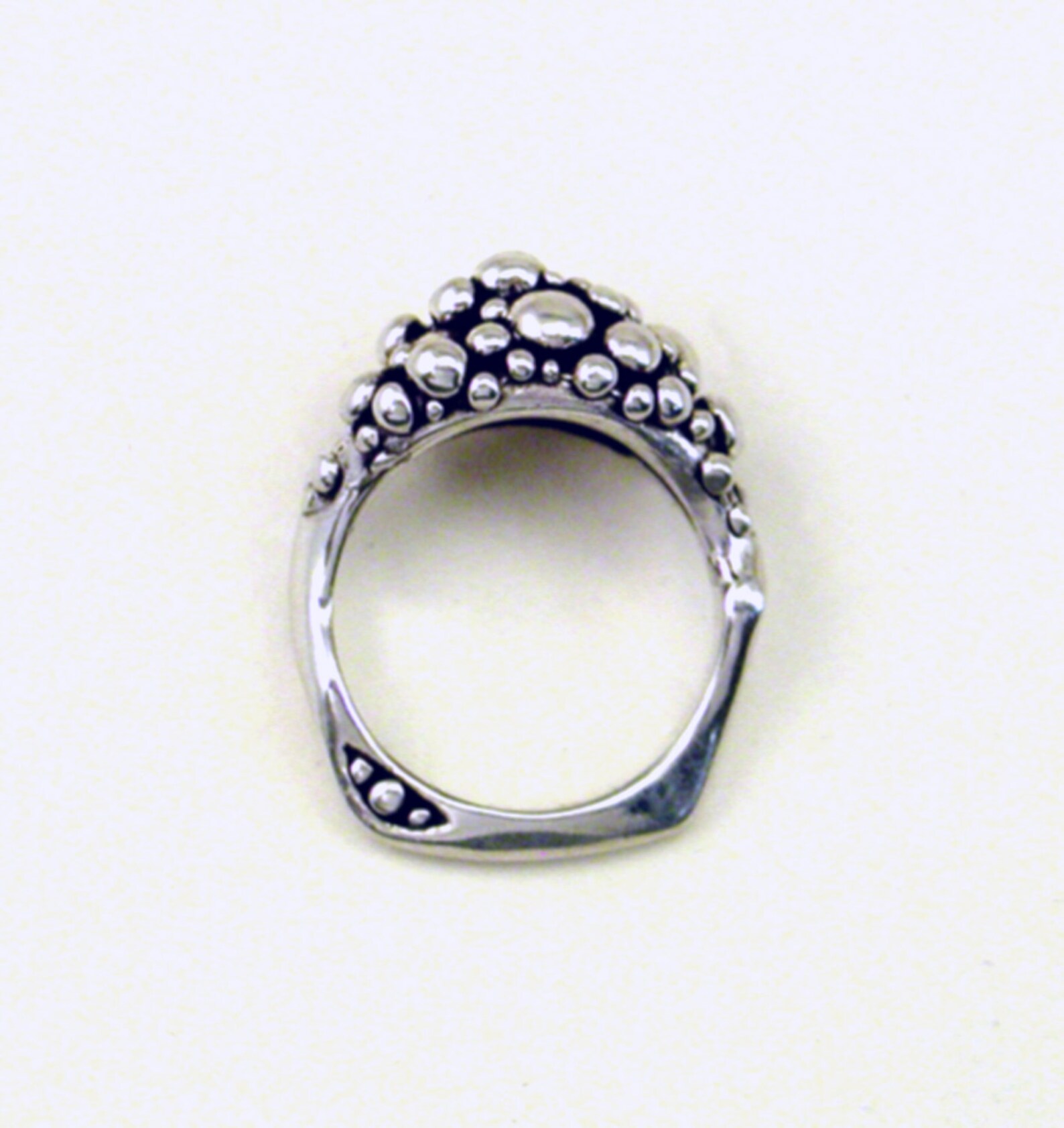 Sterling Silver Raindrop Ring Silver Bubble Ring Sea Foam - Etsy