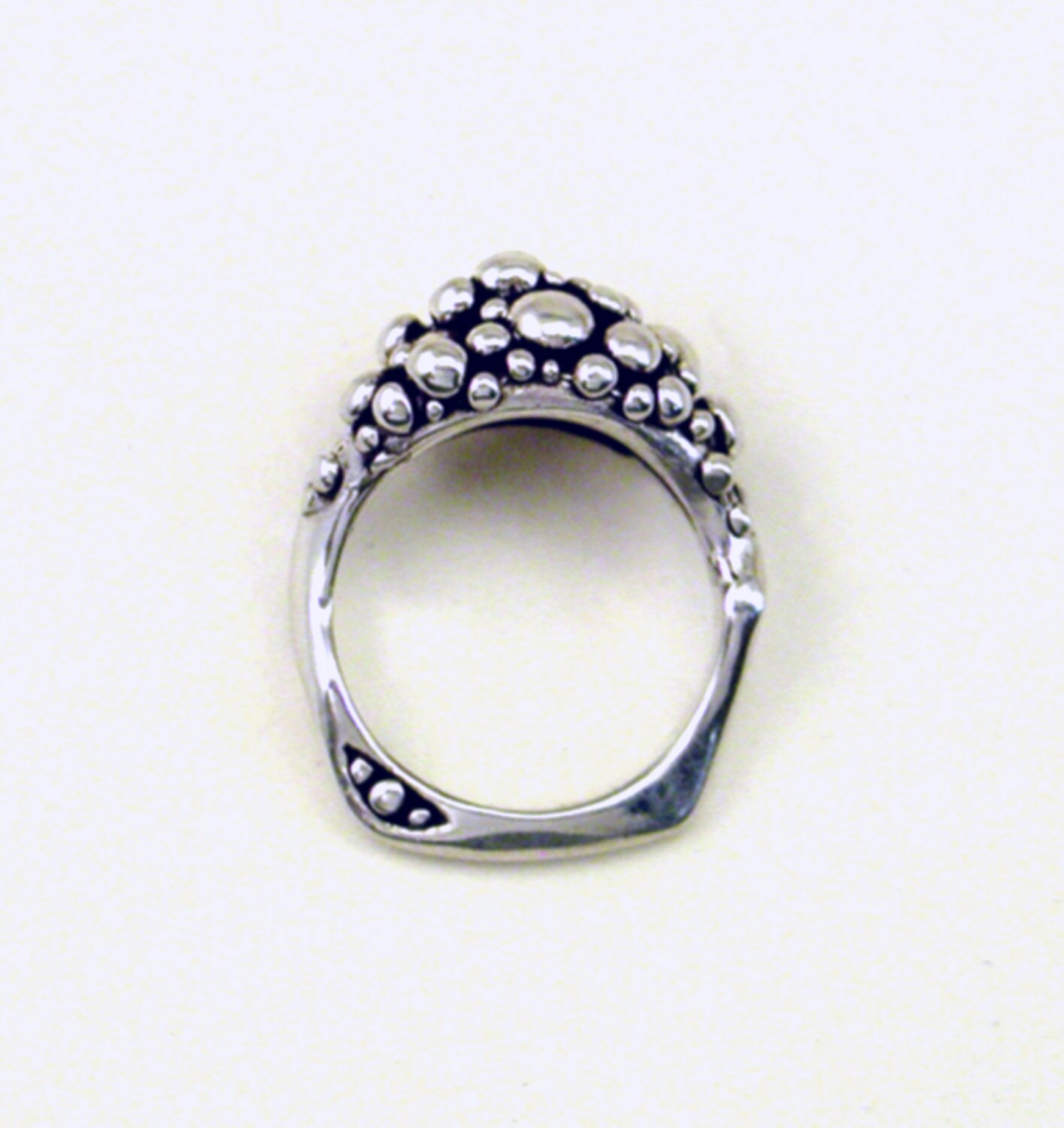 Sterling Silver Raindrop Ring Silver Bubble Ring Sea Foam - Etsy