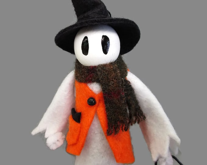 Halloween Ghost Clothespin Ornament, Trick or Treat Ghost, Peg Doll ...