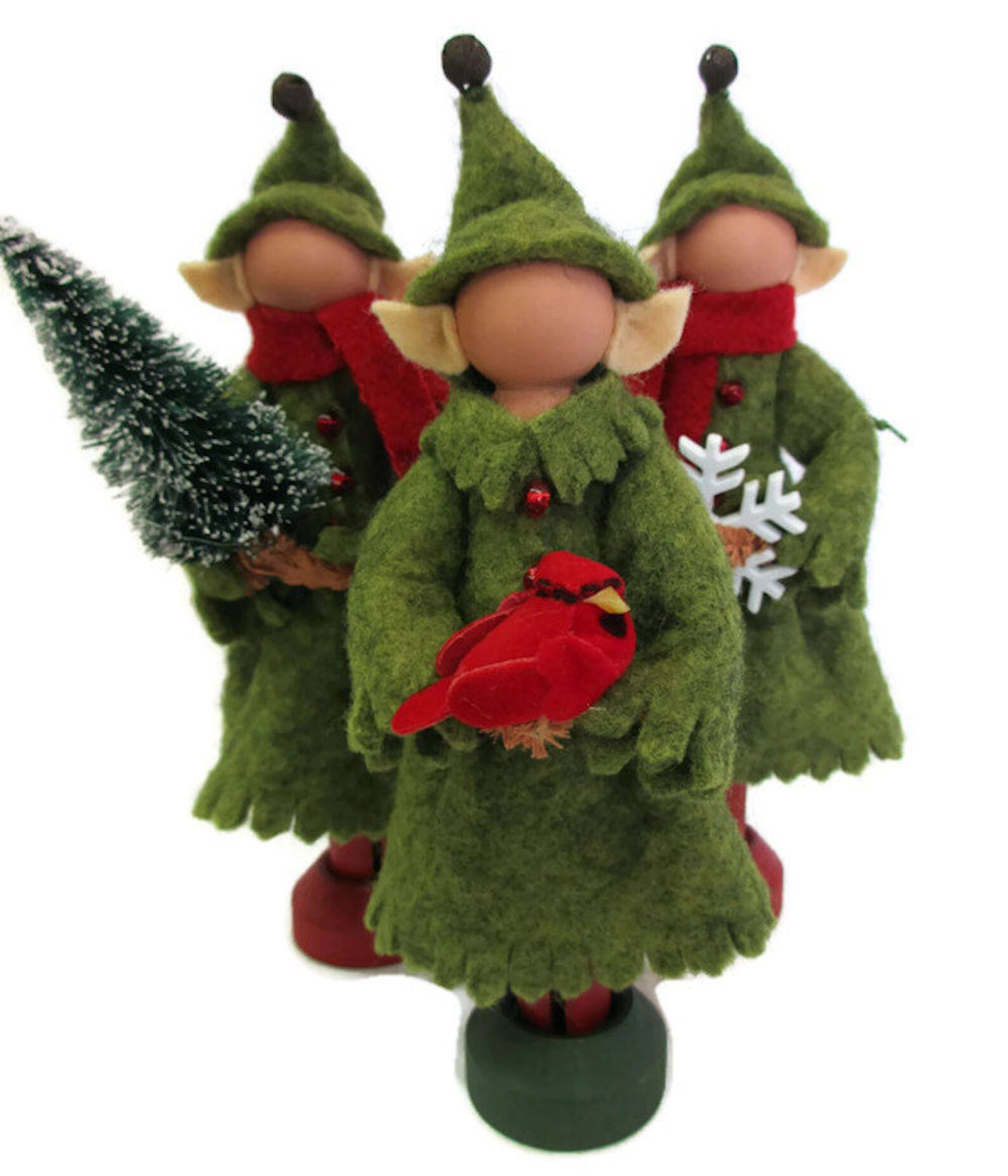 Girl Elf Christmas Ornament Green Clothespin Ornament Elf - Etsy