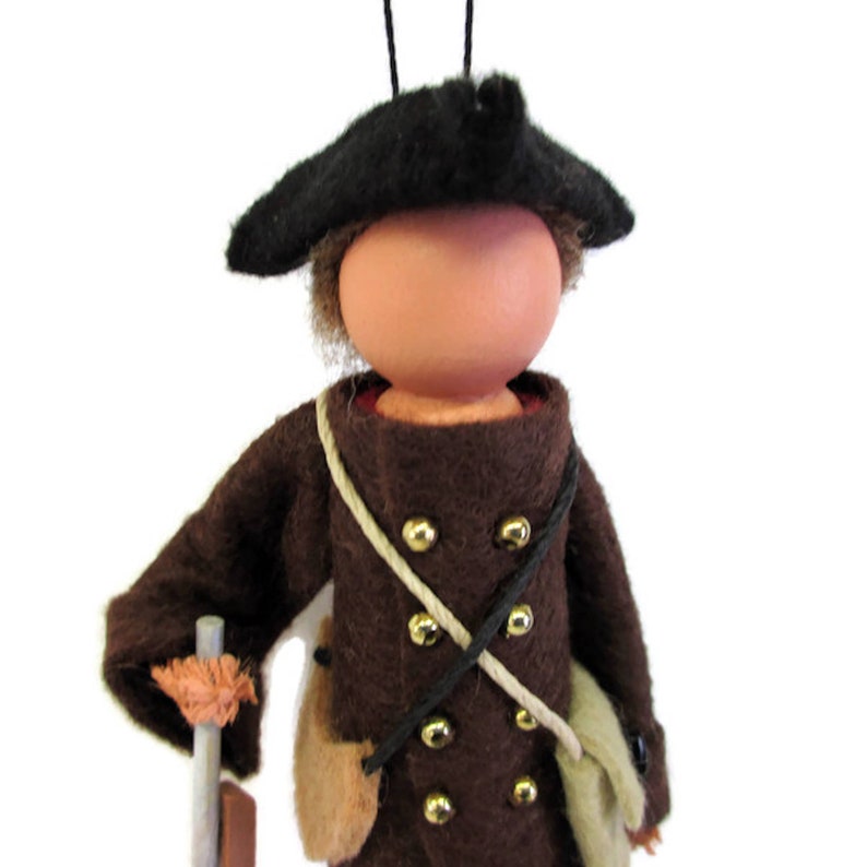 Colonial Militiaman Clothespin Ornament, Continental Army, Minute Man ...