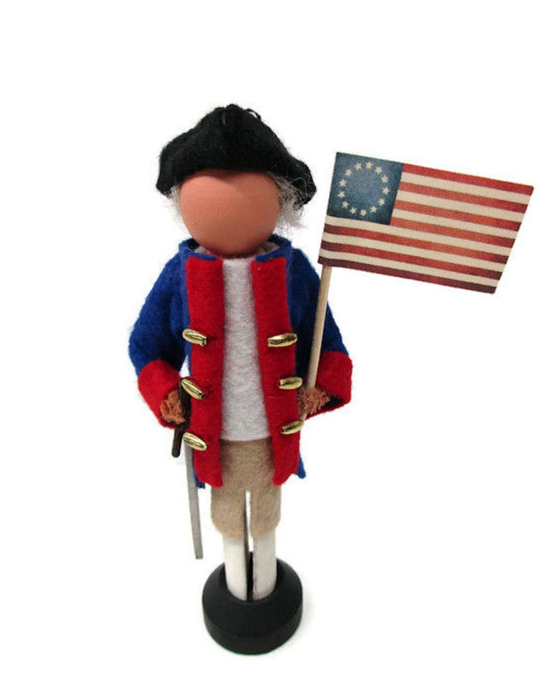Patriotic Soldier Clothespin Ornament, Independence Day, Peg Doll ...