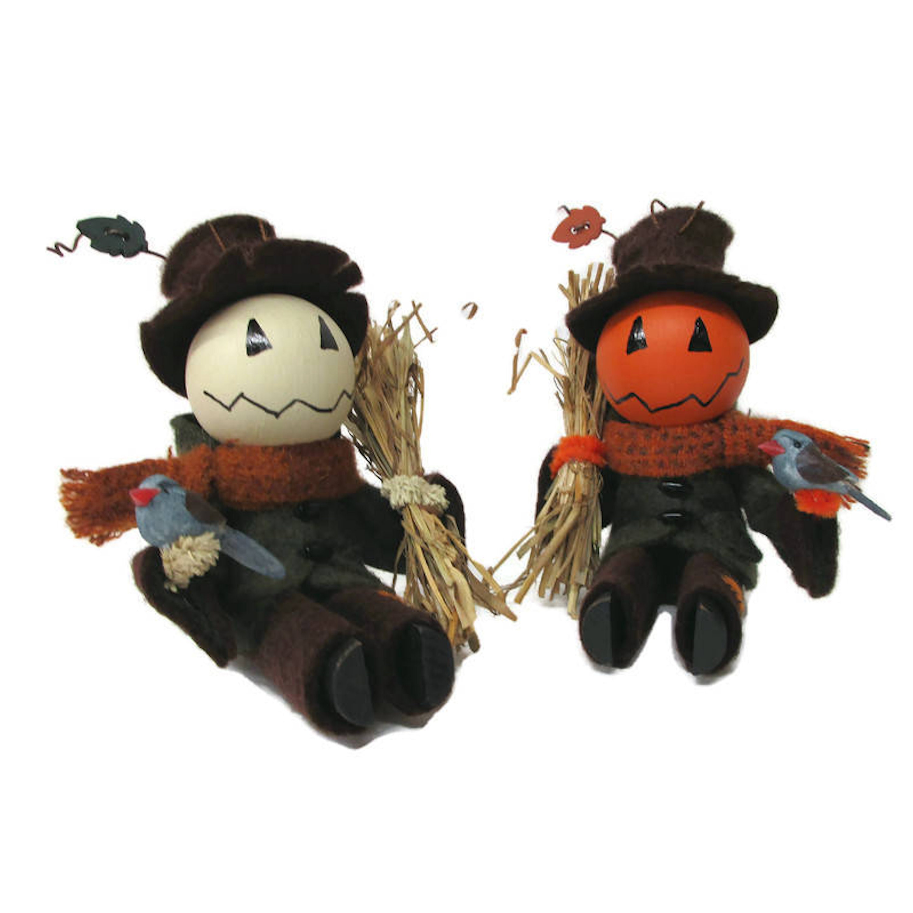 Sitting Scarecrow Ornament, Clothespin Ornament, Halloween Decor, Jack ...