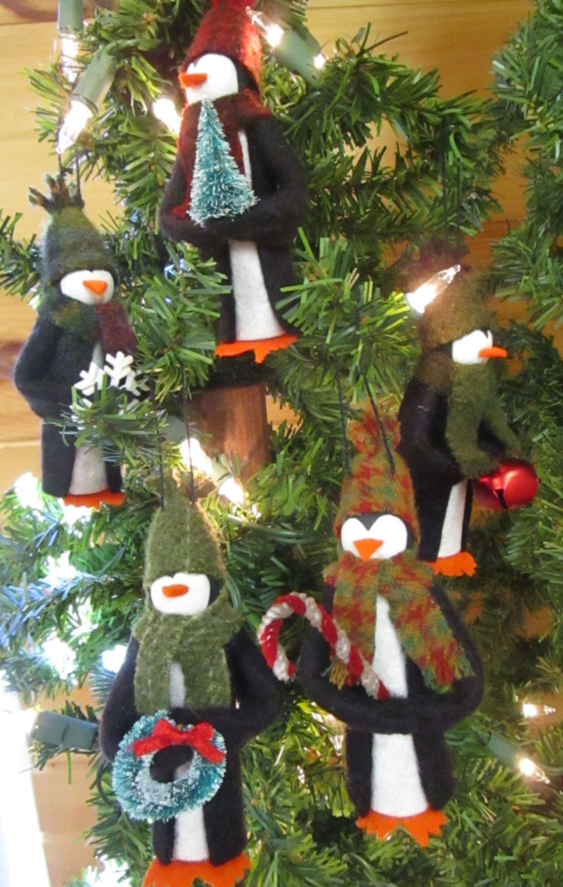 Penguin Clothespin Ornament, Christmas Peg Doll - Etsy