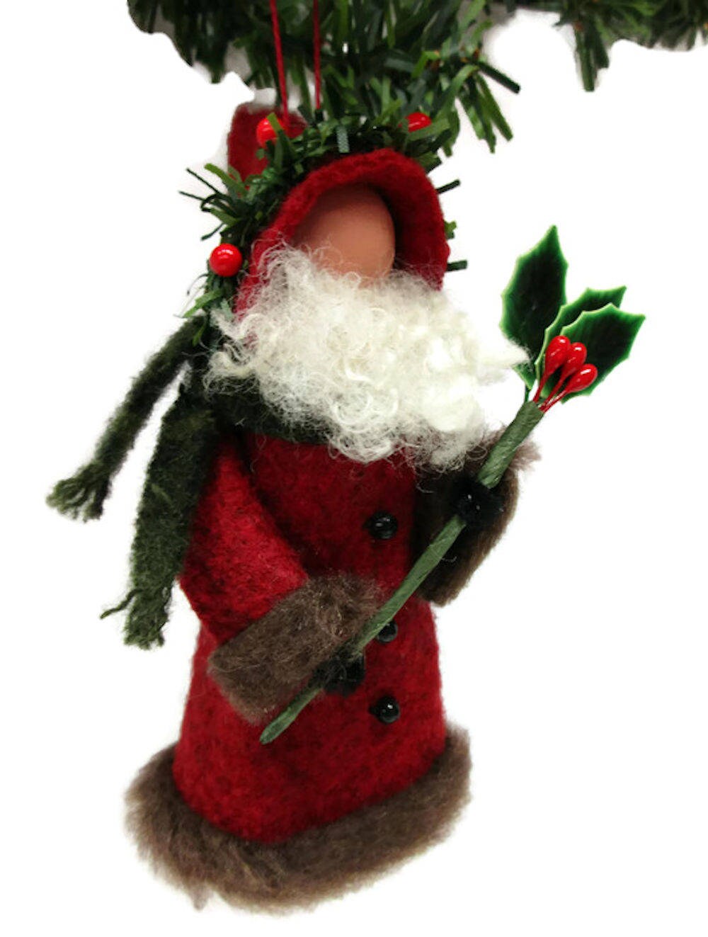 Woodland Santa Claus Clothespin Ornament, Christmas Ornament, Peg Doll ...