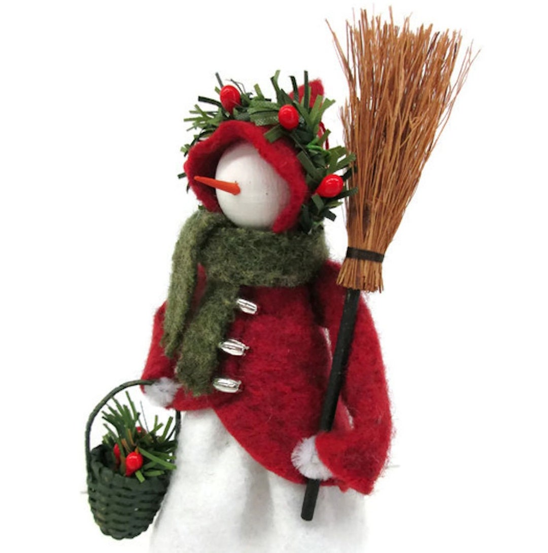 Snow Lady Clothespin Ornament, Snow Girl Peg Doll, Christmas Decor, Mrs ...