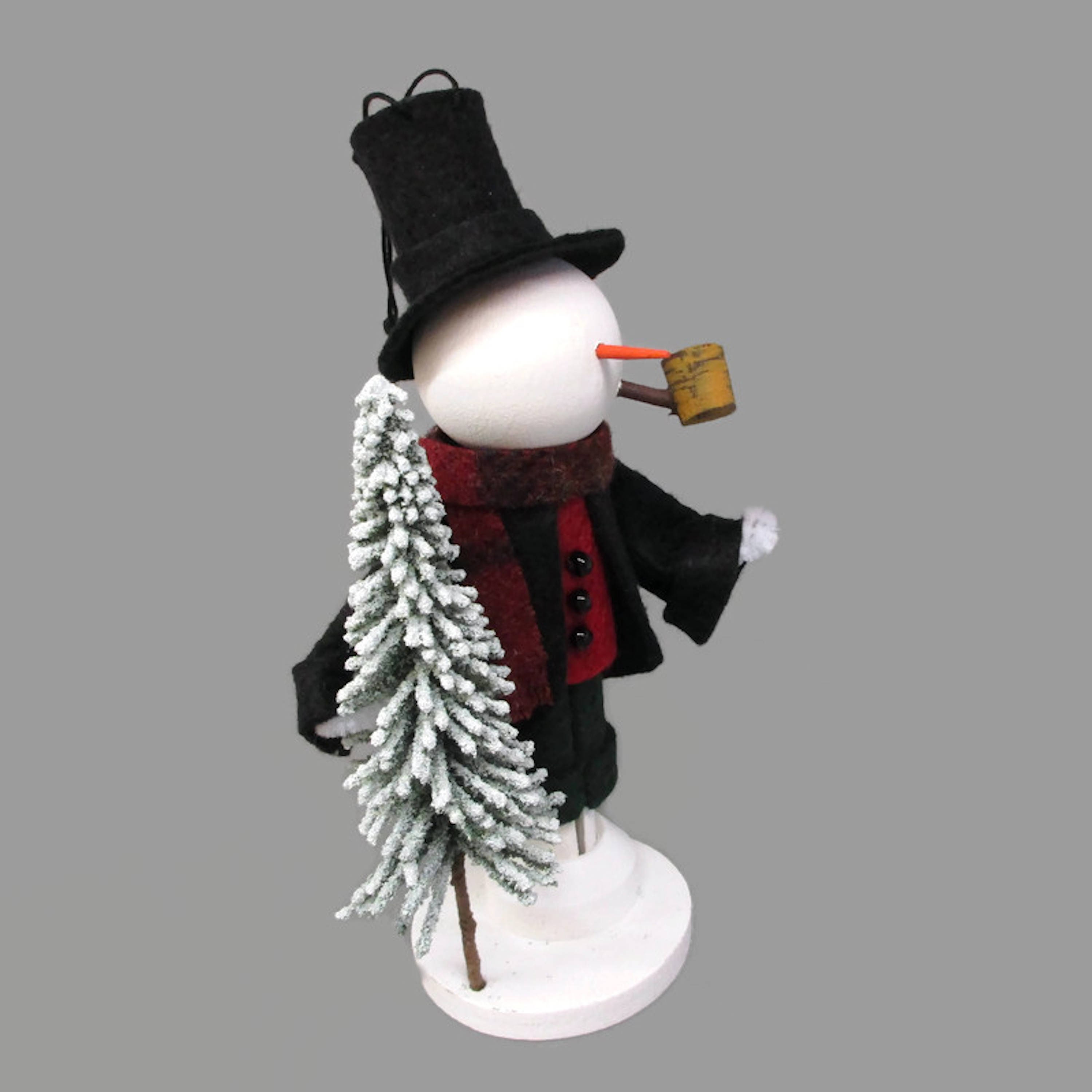Snowman With Pipe, Clothespin Ornament, Christmas Peg Doll - Etsy
