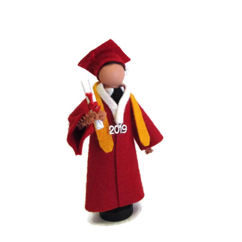 Graduation Ornament - Boy, Your Color Choice, High School Diploma ...