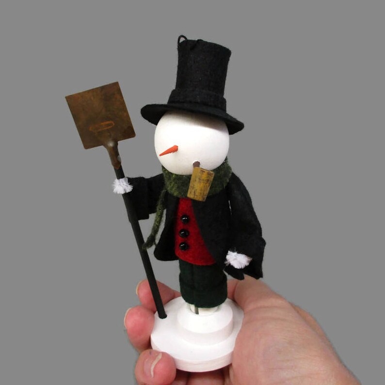 Snowman With Pipe, Clothespin Ornament, Christmas Peg Doll - Etsy