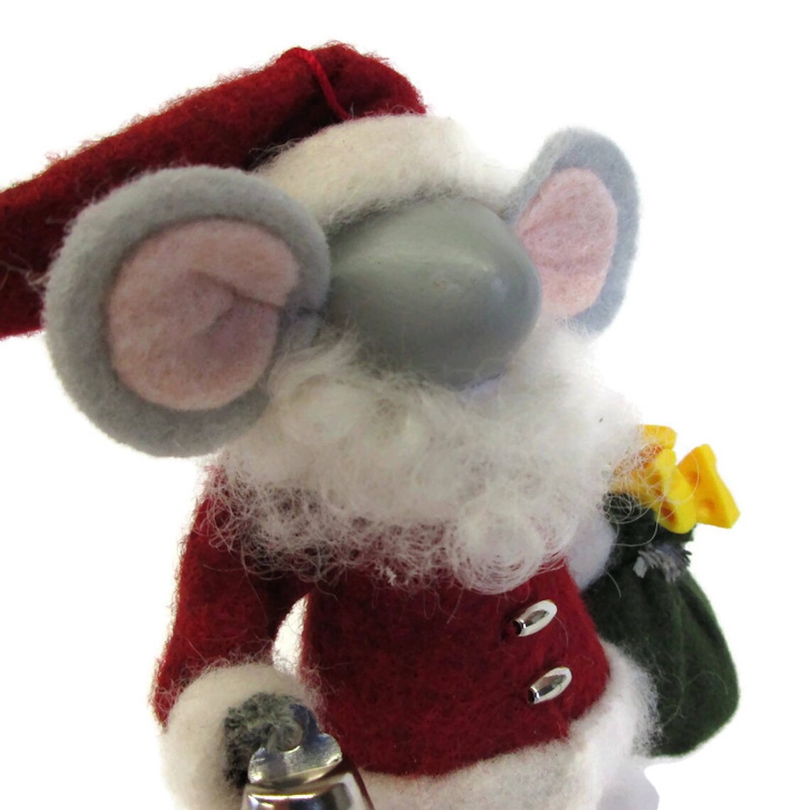 Santa Mouse Clothespin Ornament, Holiday Mouse, Santa Claus, Peg Doll ...