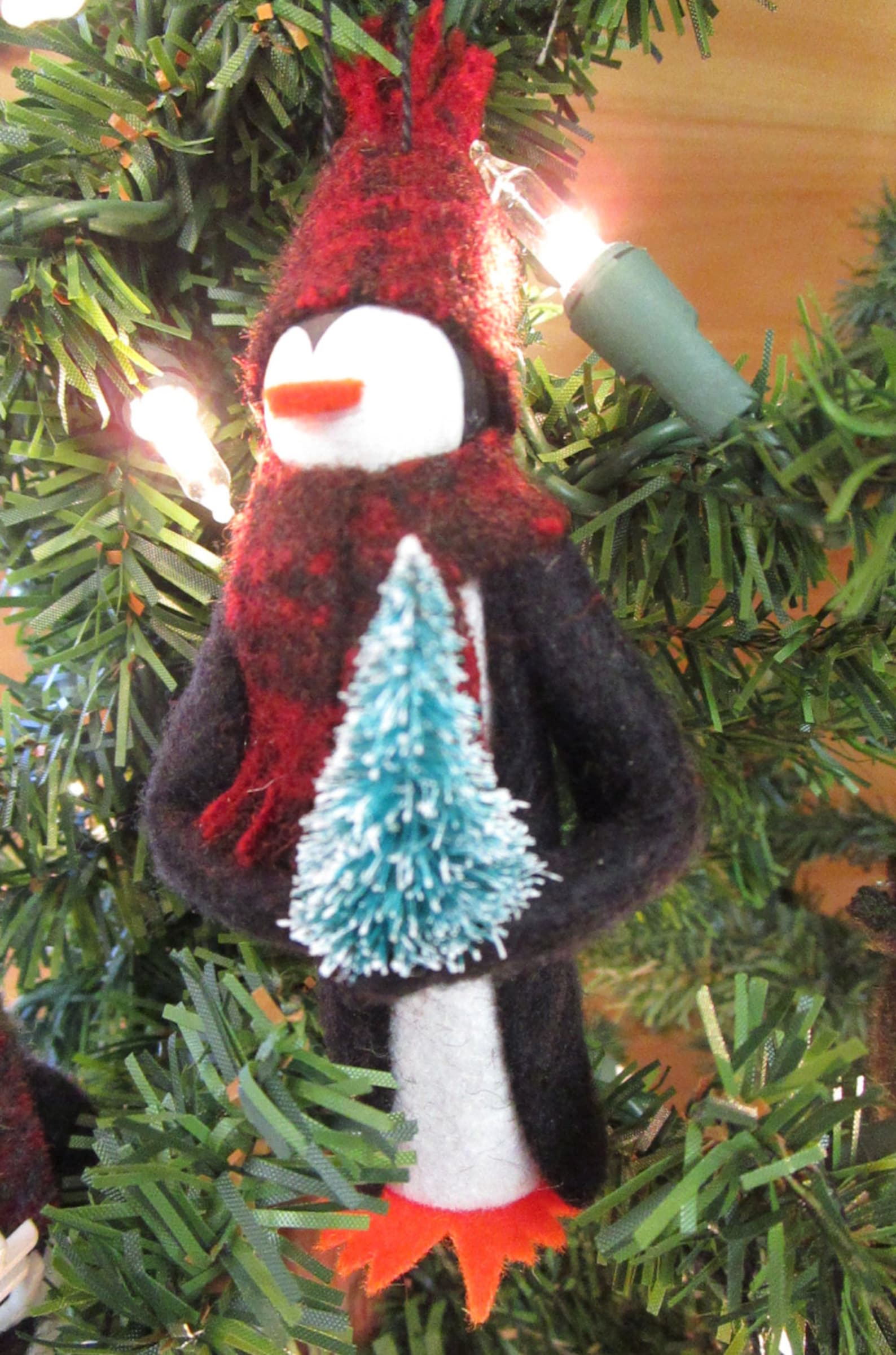 Penguin Clothespin Ornament, Christmas Peg Doll - Etsy