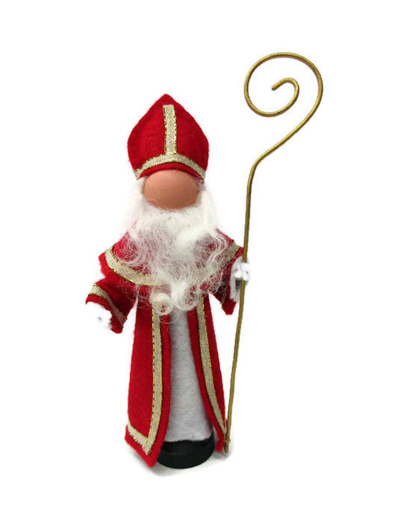 Sinter Klaas Clothespin Ornament, Saint Nicholas Peg Doll, Dutch Santa ...