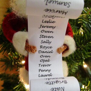 Personalized Santa Claus Ornament, Santa With List, Naughty or Nice ...