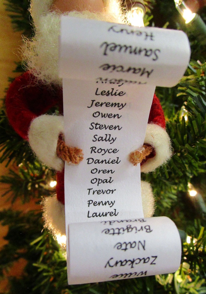 Personalized Santa Claus Ornament Santa With List Naughty or - Etsy Canada