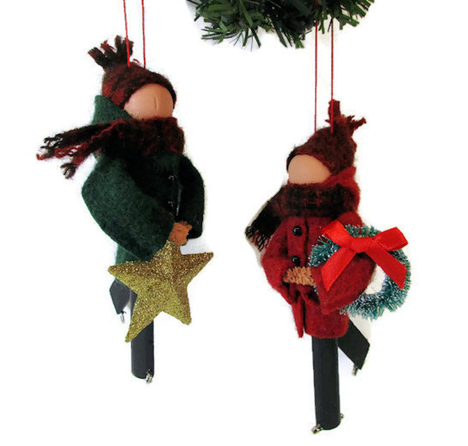 Gentleman Ice Skater Clothespin Ornament, Skating Peg Doll, Christmas ...