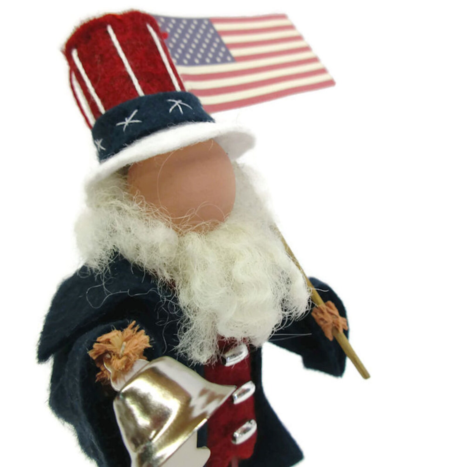 Uncle Sam Ornament, Formal Uncle Sam, Clothespin Ornament, Patriotic ...