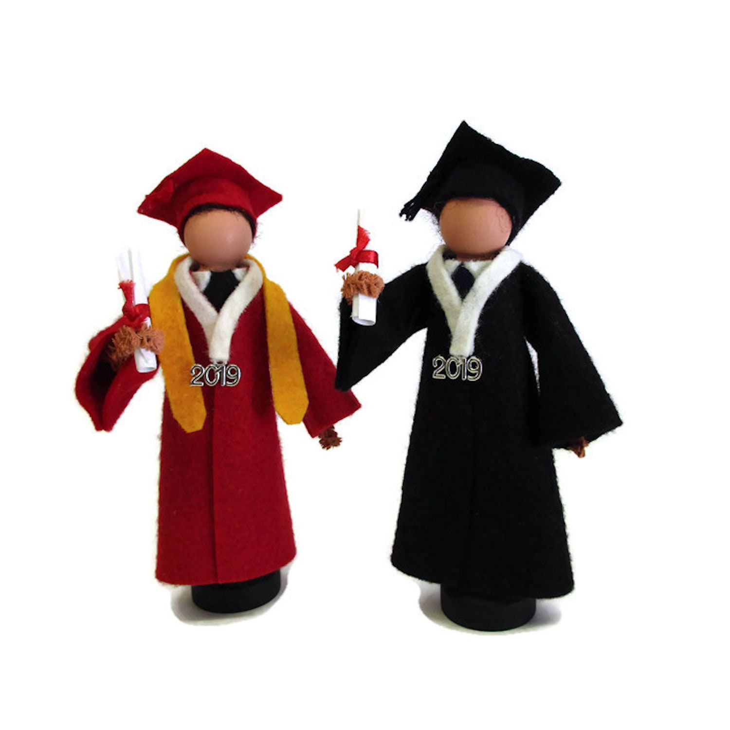 Graduation Ornament - Boy, Your Color Choice, High School Diploma ...