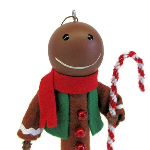 Gingerbread Man Clothespin Ornament, Peg Doll, Christmas Ornament ...