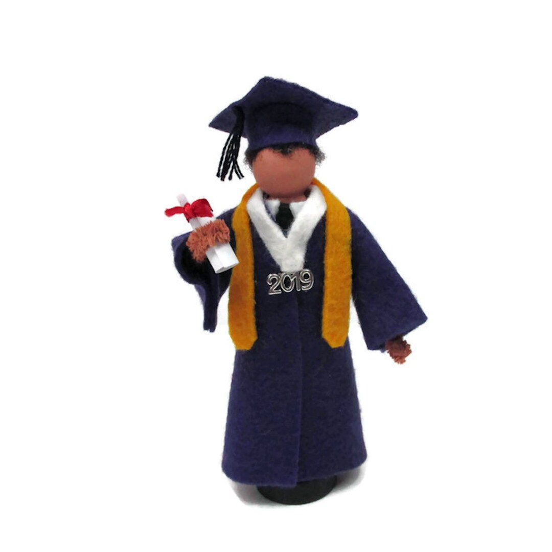 Graduation Ornament - Boy, Your Color Choice, High School Diploma ...