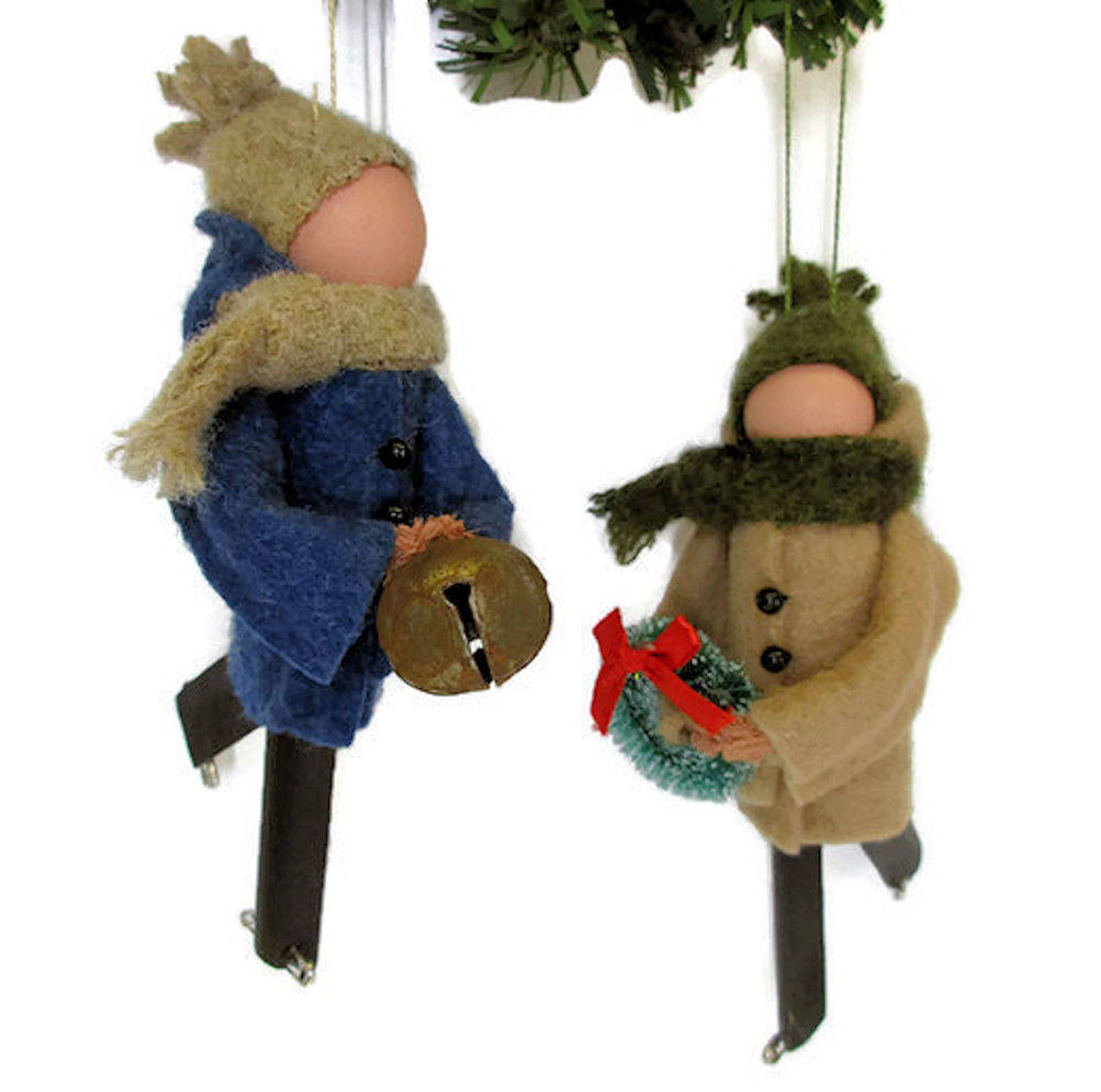Gentleman Ice Skater Clothespin Ornament, Skating Peg Doll, Christmas ...