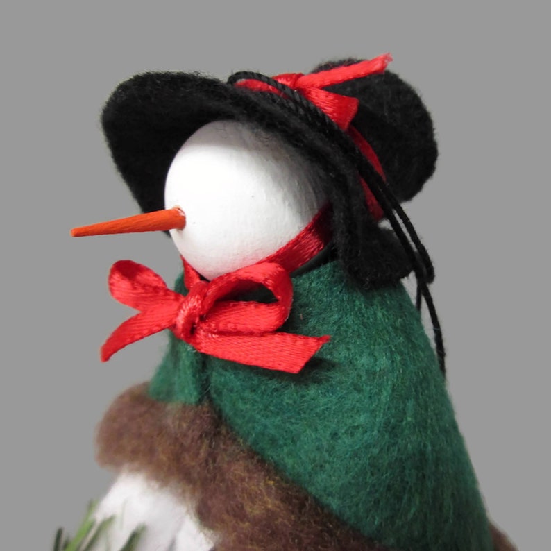 Vintage Snow Lady Clothespin Ornament, Snow Lady With Cape, Christmas ...