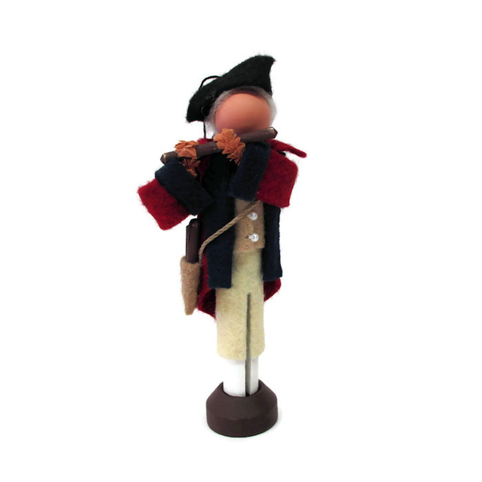 Colonial Fife Clothespin Ornament, Independence Day, Peg Doll, American ...