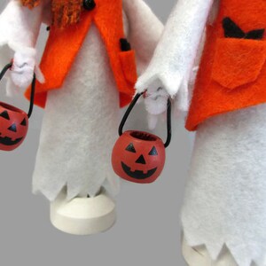 Halloween Ghost Clothespin Ornament, Trick or Treat Ghost, Peg Doll ...