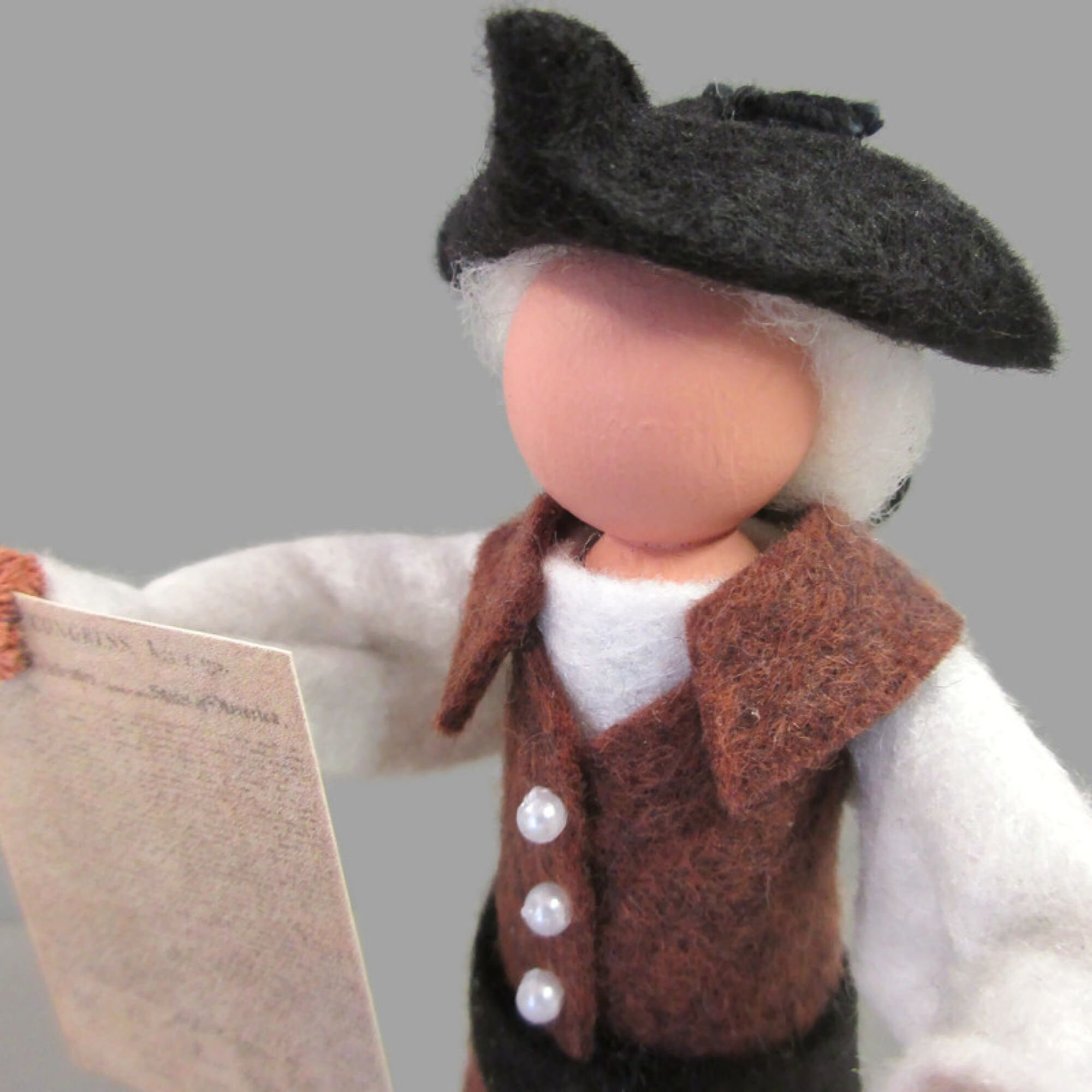 Colonial Patriot Clothespin Ornament, Patriotic Peg Doll, Declaration ...