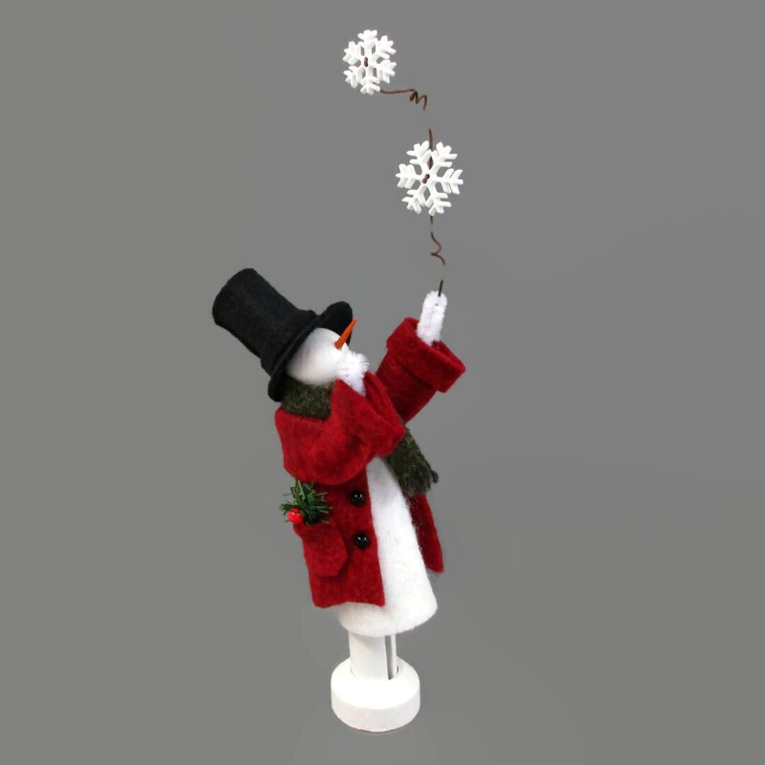 Snowman Catching Snowflakes Clothespin Ornament, Christmas Peg Doll ...
