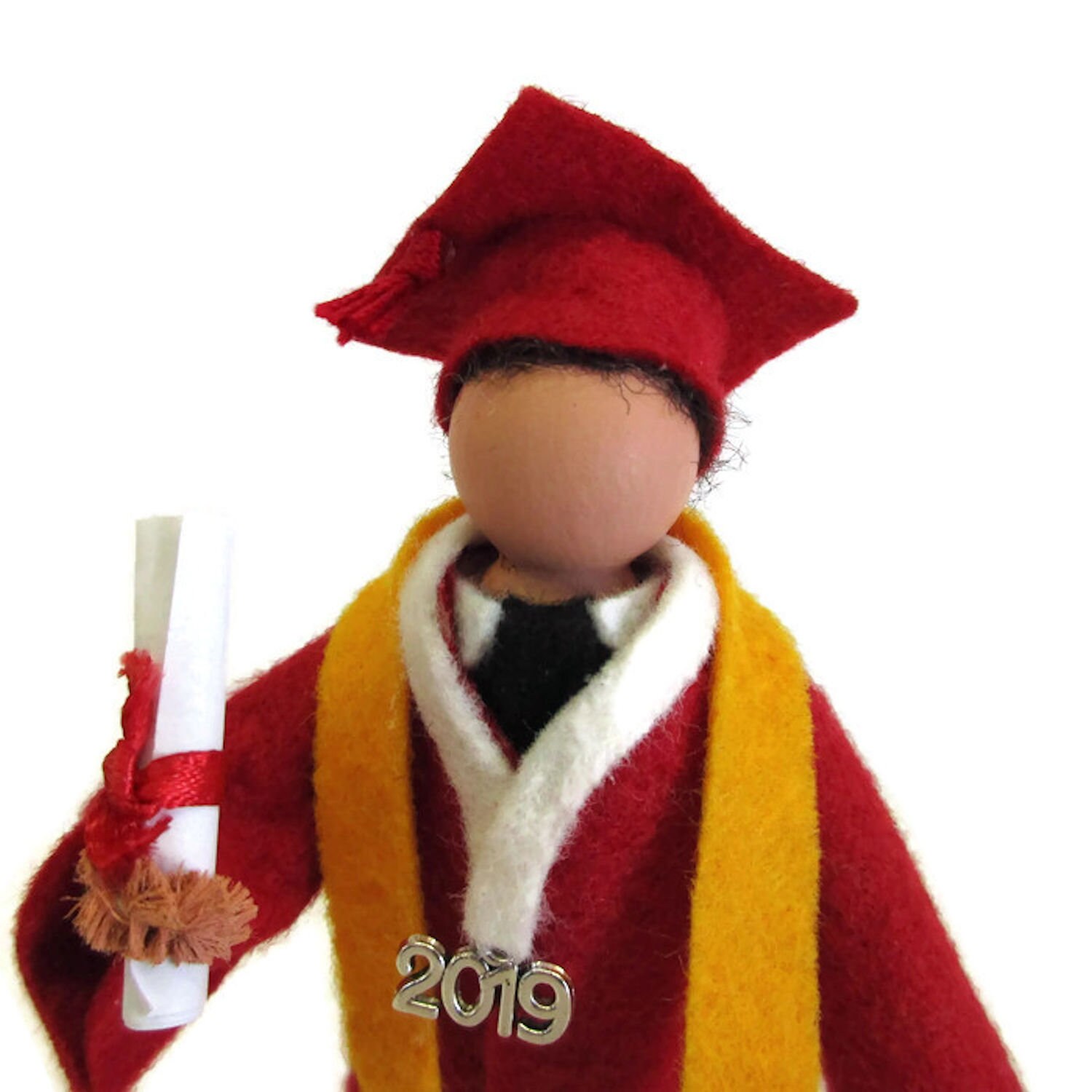 Graduation Ornament - Boy, Your Color Choice, High School Diploma ...