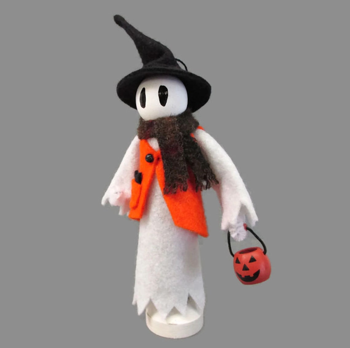 Halloween Ghost Clothespin Ornament, Trick or Treat Ghost, Peg Doll ...