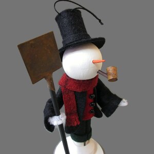Snowman With Pipe, Clothespin Ornament, Christmas Peg Doll - Etsy