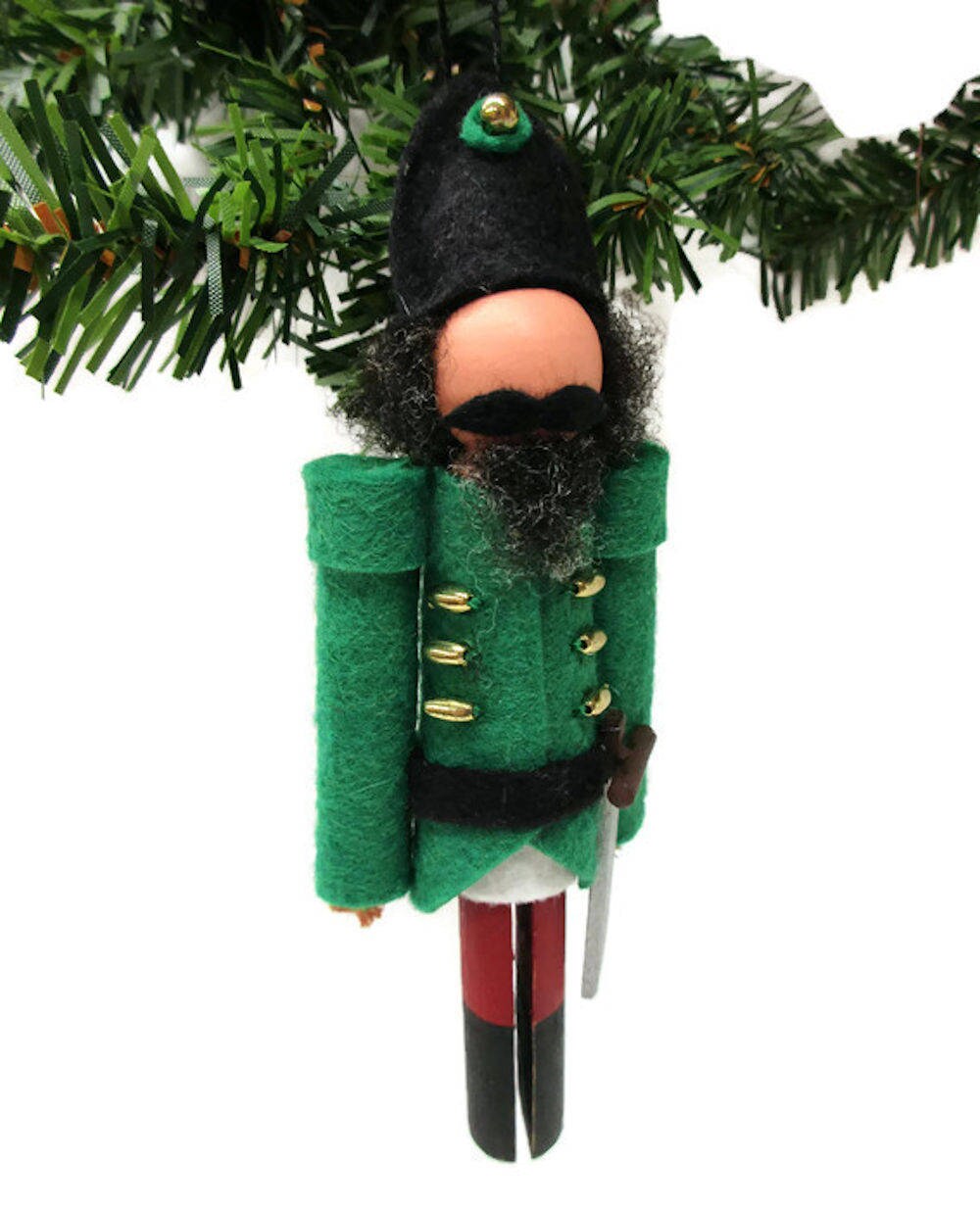 Nutcracker Christmas Ornament, Clothespin Ornament, Toy Soldier, Peg ...
