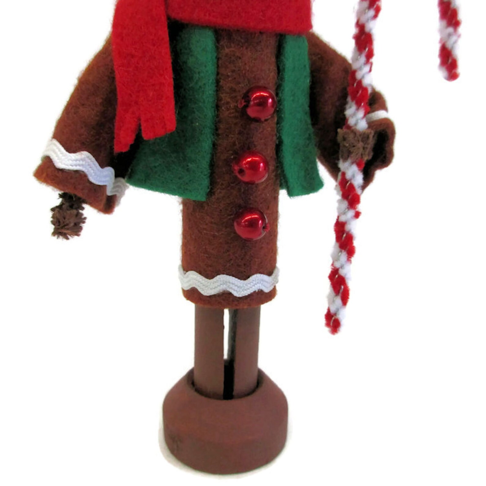 Gingerbread Man Clothespin Ornament, Peg Doll, Christmas Ornament ...
