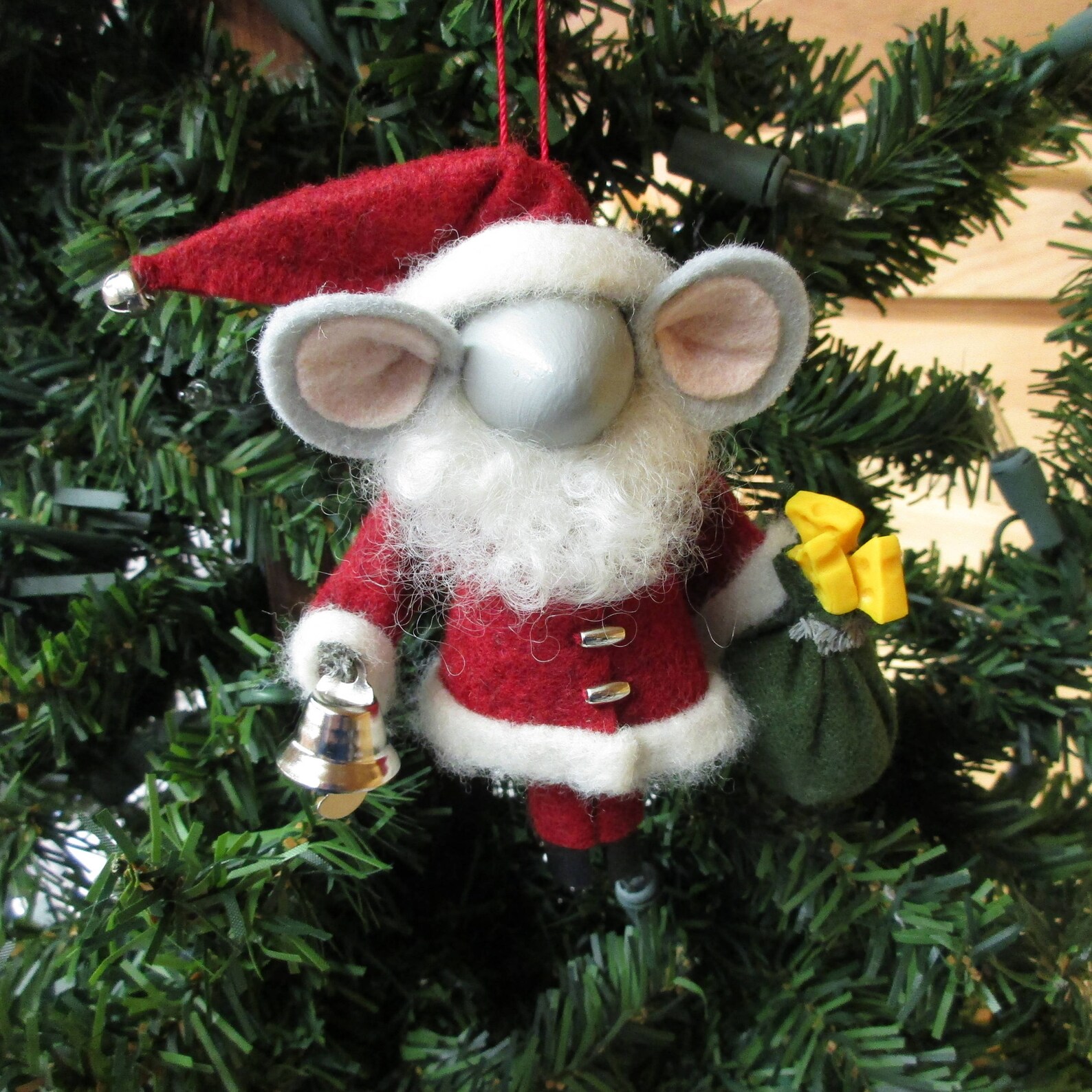 Santa Mouse Clothespin Ornament Holiday Mouse Santa Claus - Etsy