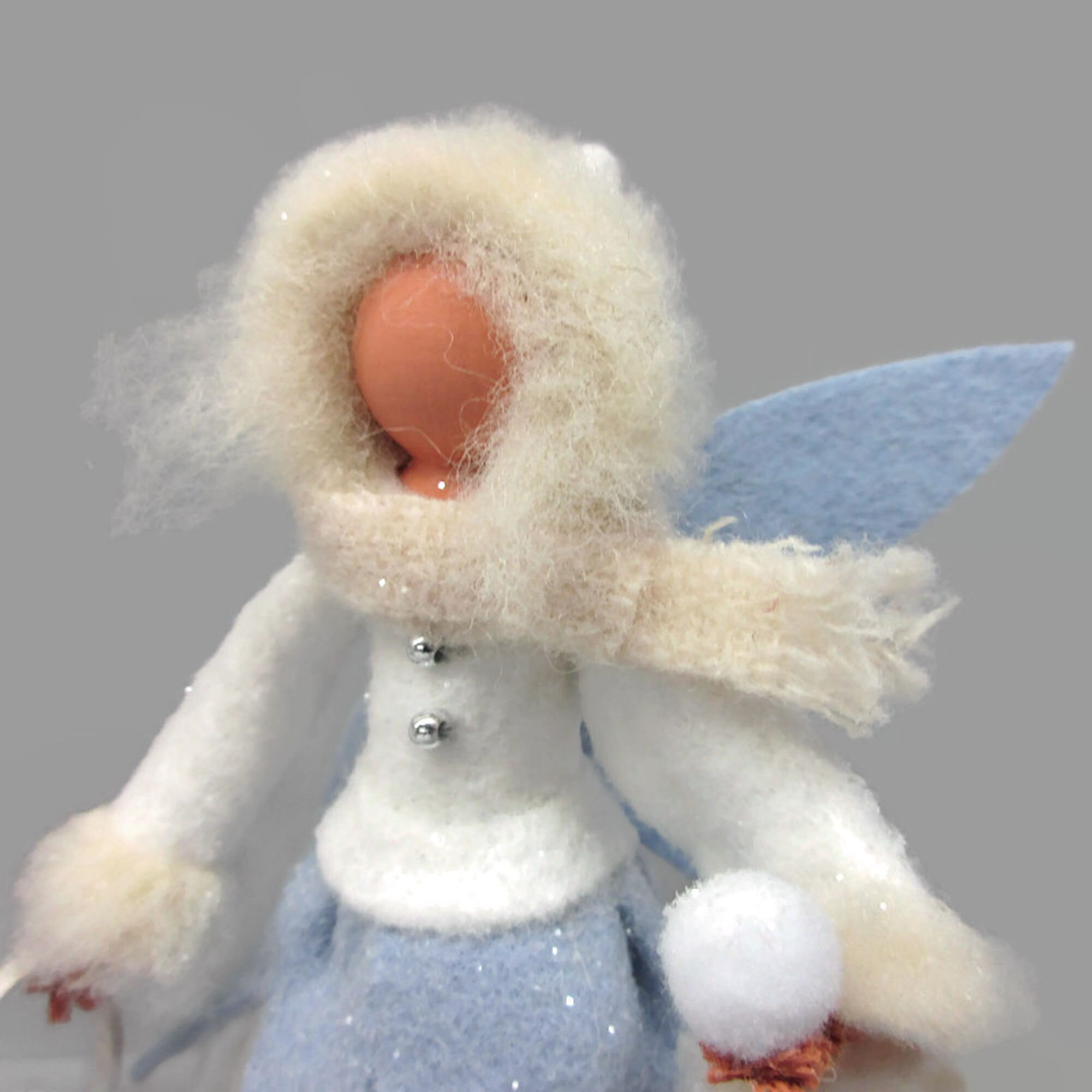 Snow Fairy Christmas Ornament, Clothespin Doll, Winter Fairy Peg Doll ...