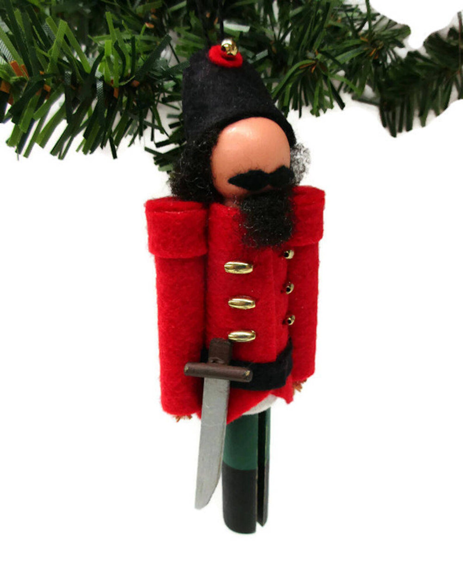 Nutcracker Christmas Ornament, Clothespin Ornament, Toy Soldier, Peg ...