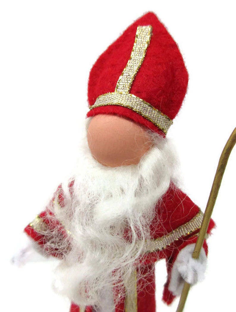 Sinter Klaas Clothespin Ornament, Saint Nicholas Peg Doll, Dutch Santa ...