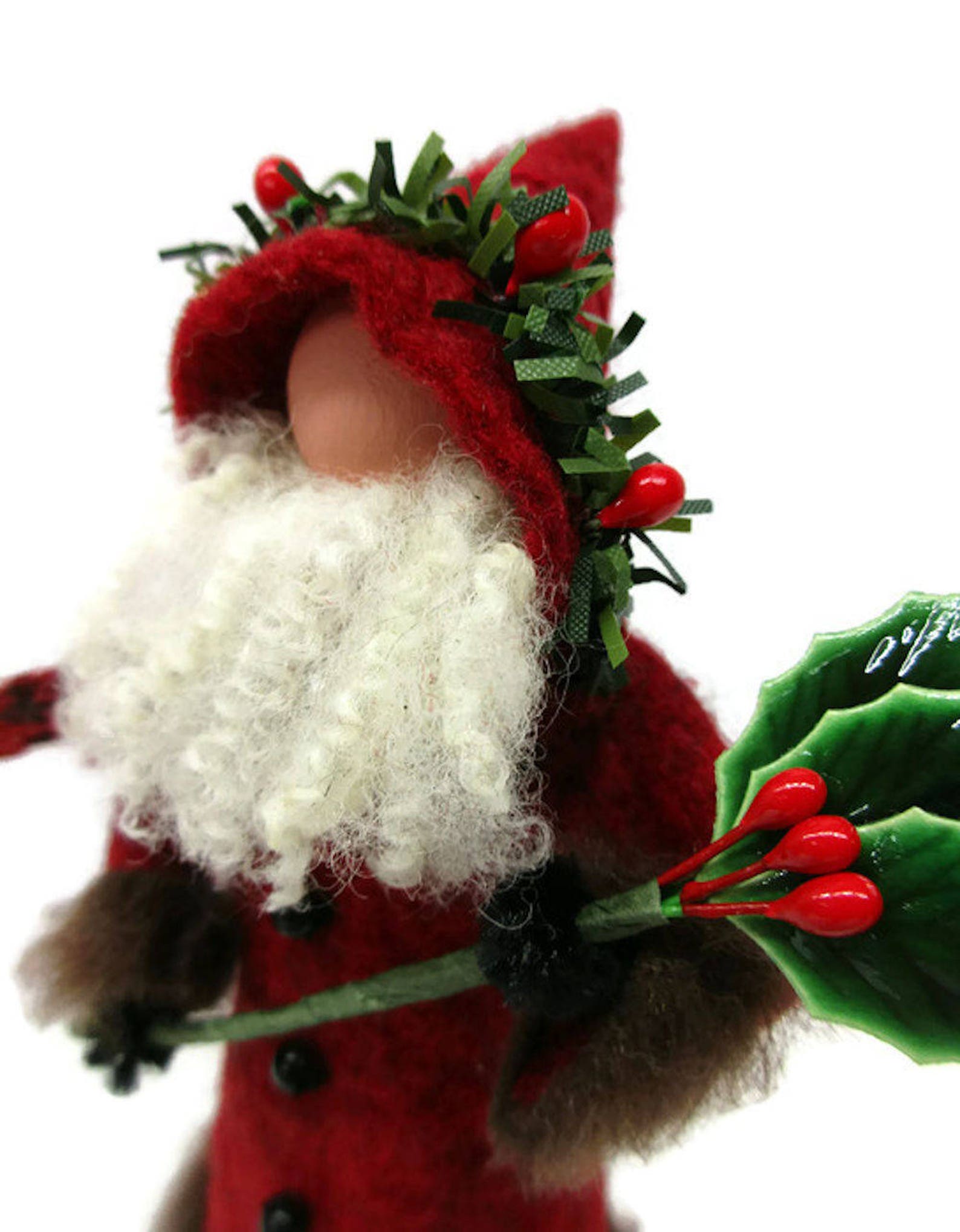 Woodland Santa Claus Clothespin Ornament, Christmas Ornament, Peg Doll ...