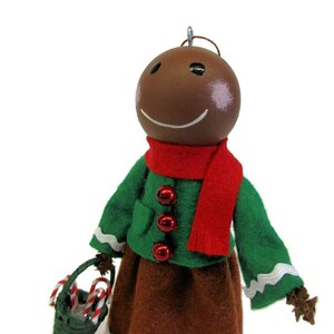 Gingerbread Lady Clothespin Ornament, Peg Doll, Christmas Ornament ...