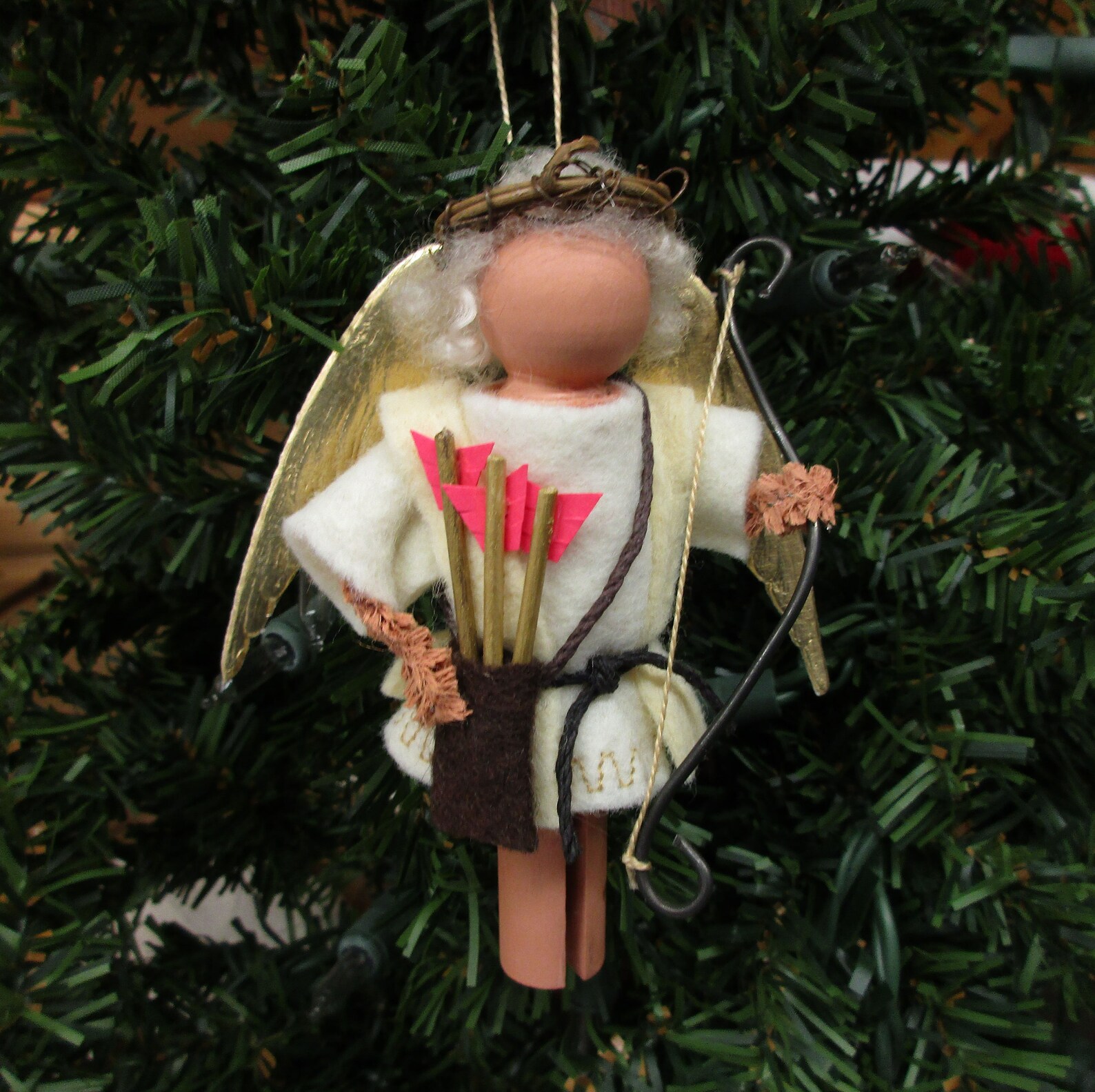 Cupid Clothespin Ornament, Valentine's Day, Peg Doll, God of Love ...