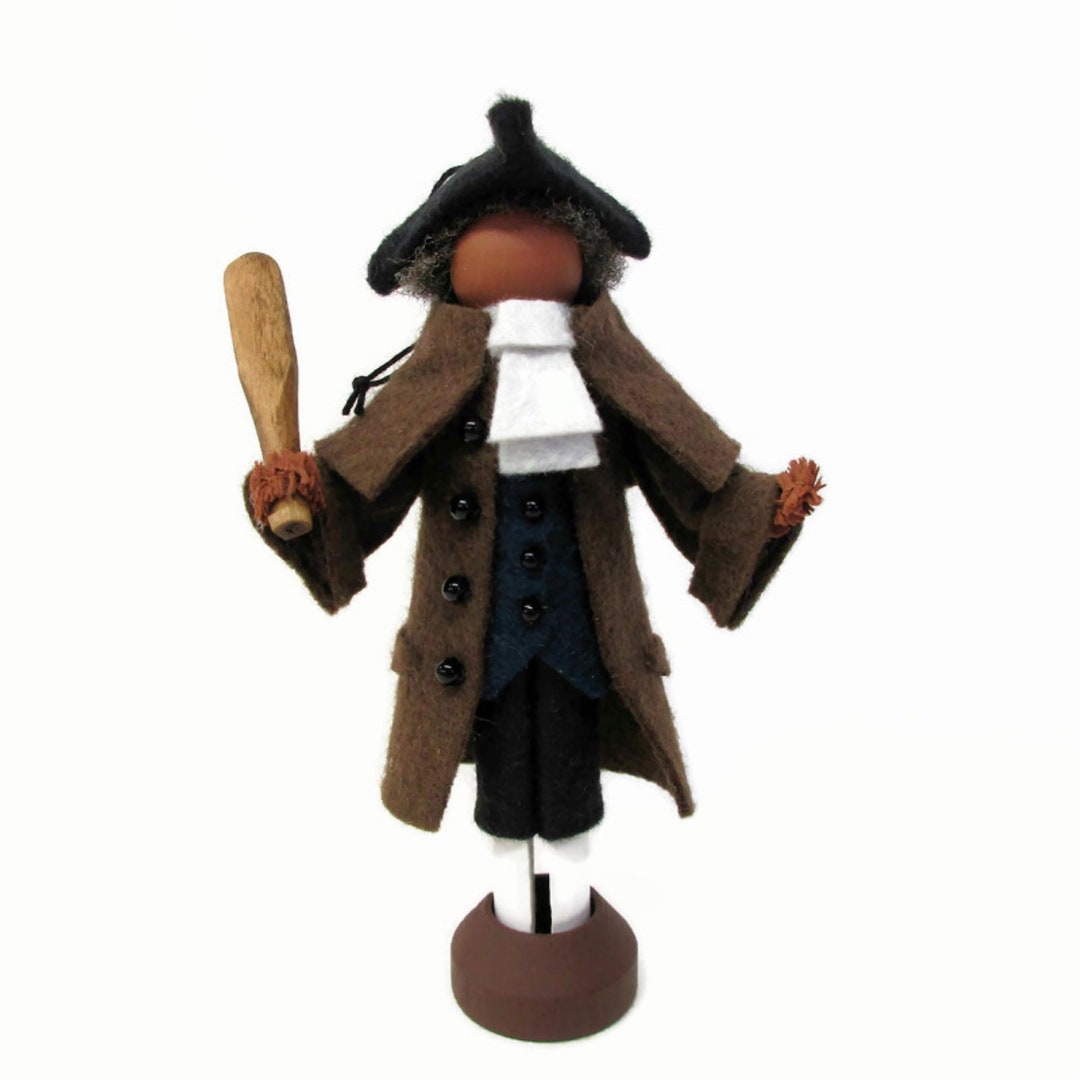 Crispus Attucks Clothespin Ornament, Colonial Peg Doll, Boston Massacre ...