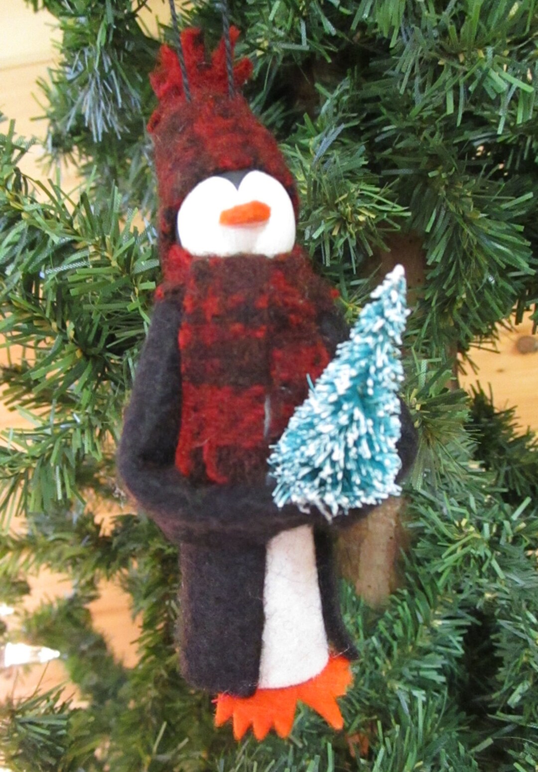 Penguin Clothespin Ornament, Christmas Peg Doll - Etsy